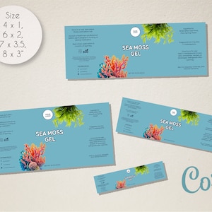 Editable Sea Moss Gel Label Template: Custom Superfood Jar Sticker ...