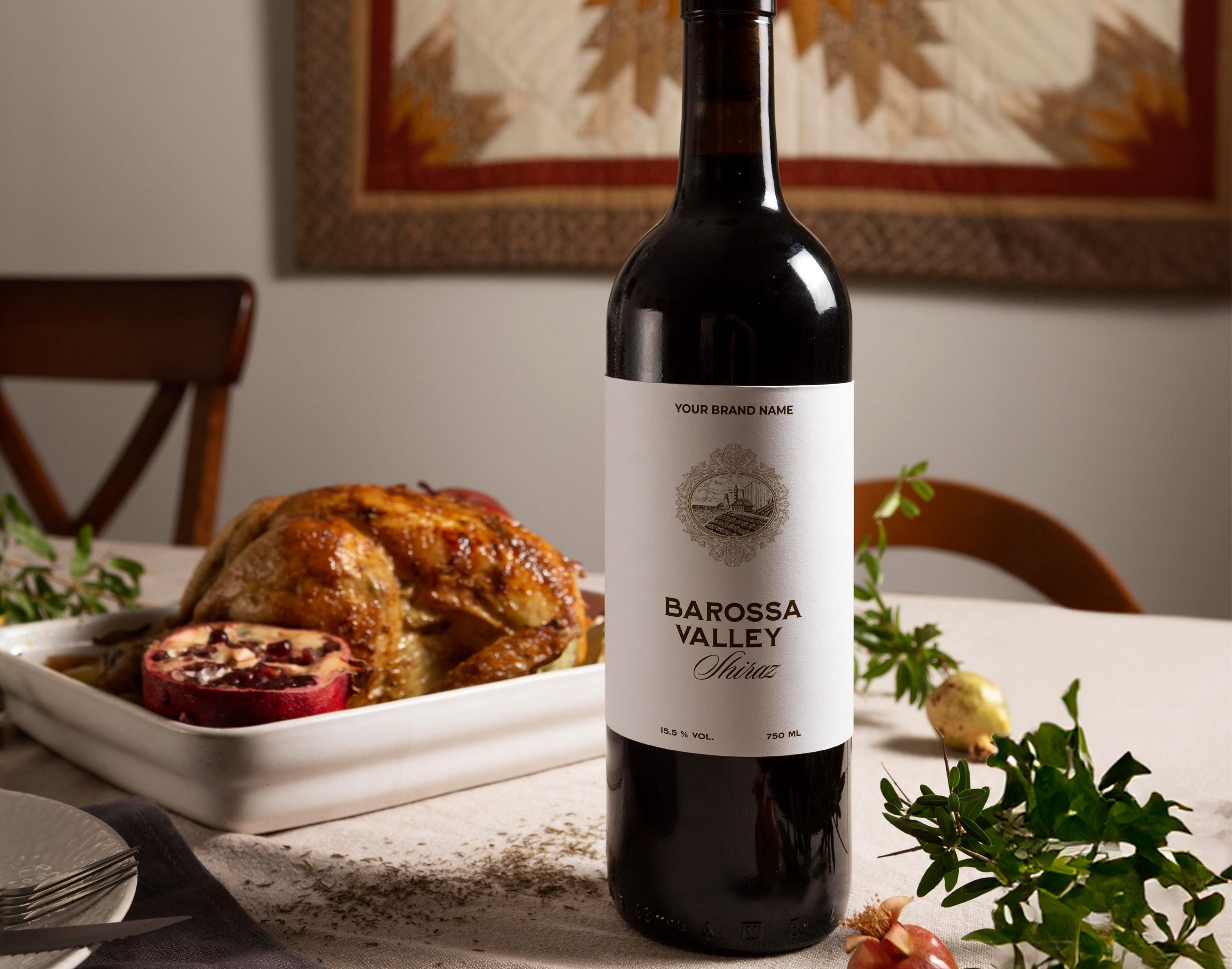 Editable Vintage Wine Bottle Label Template: Luxury Wrap-around Design ...