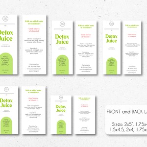 Editable Juice Bottle Label Template: Cold Press, Smoothie (digital ...