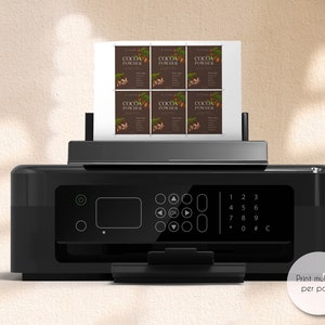 Editable Cocoa Powder Bag Label Template (instant Download) - Etsy