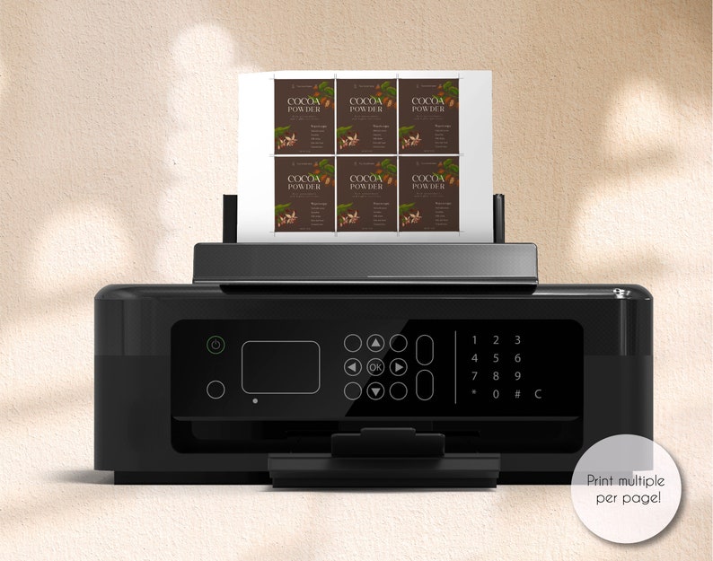Editable Cocoa Powder Bag Label Template (instant Download) - Etsy