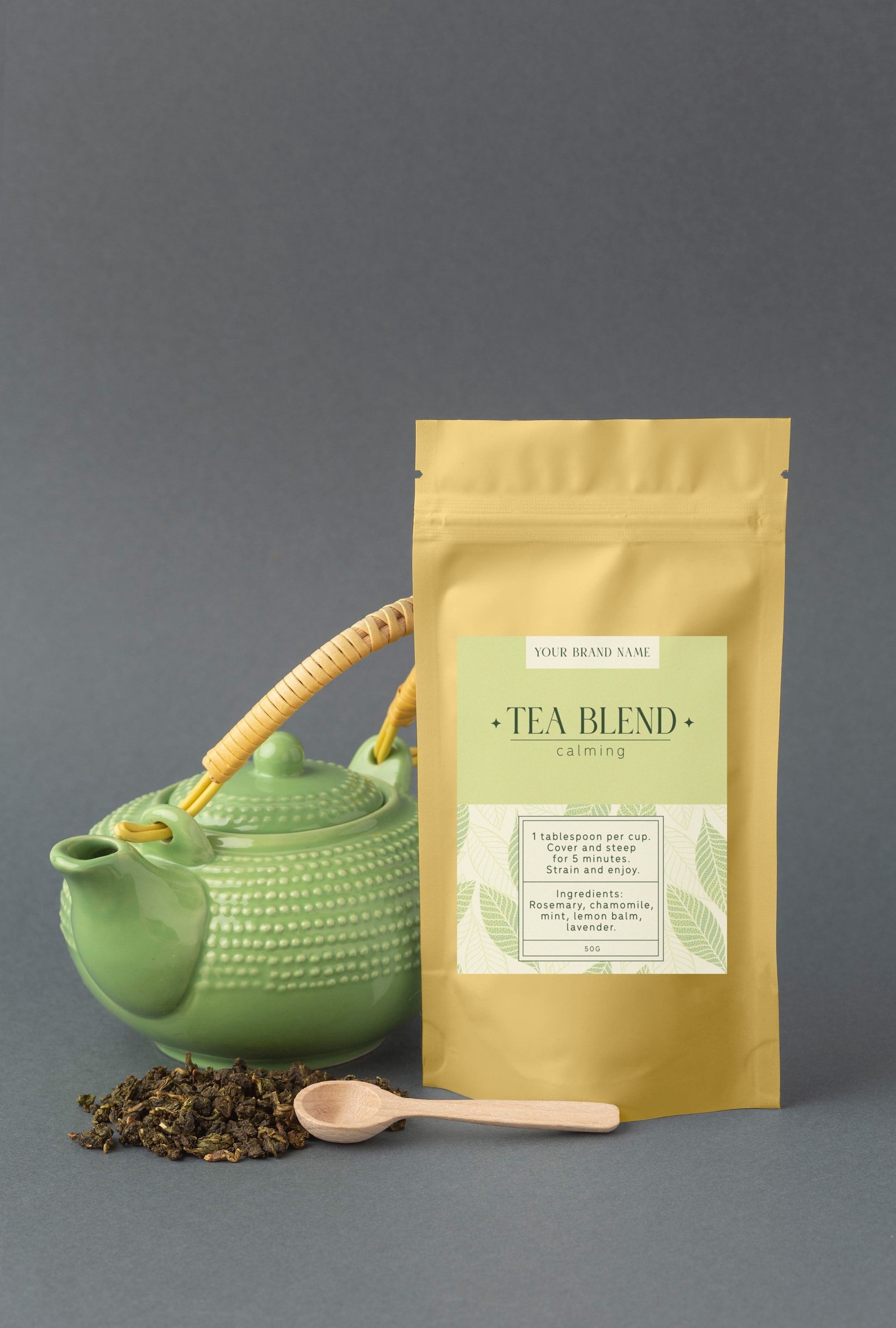 Printable Tea Blend Bag Label Template, Editable Tea Blend Label ...