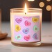 Editable Heart Candies Candle Label: Valentine’s Day Template (digital ...