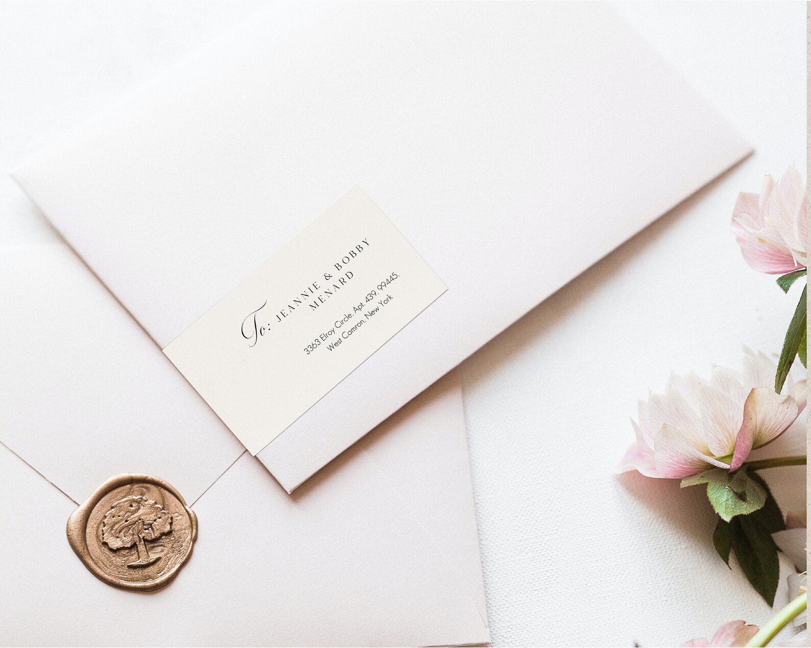 Editable Minimalist Wrap Around Label Template for Envelope, Printable ...