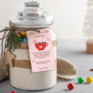 Editable Playful Hot Cocoa Mix Label Template, Printable Homemade Hot ...