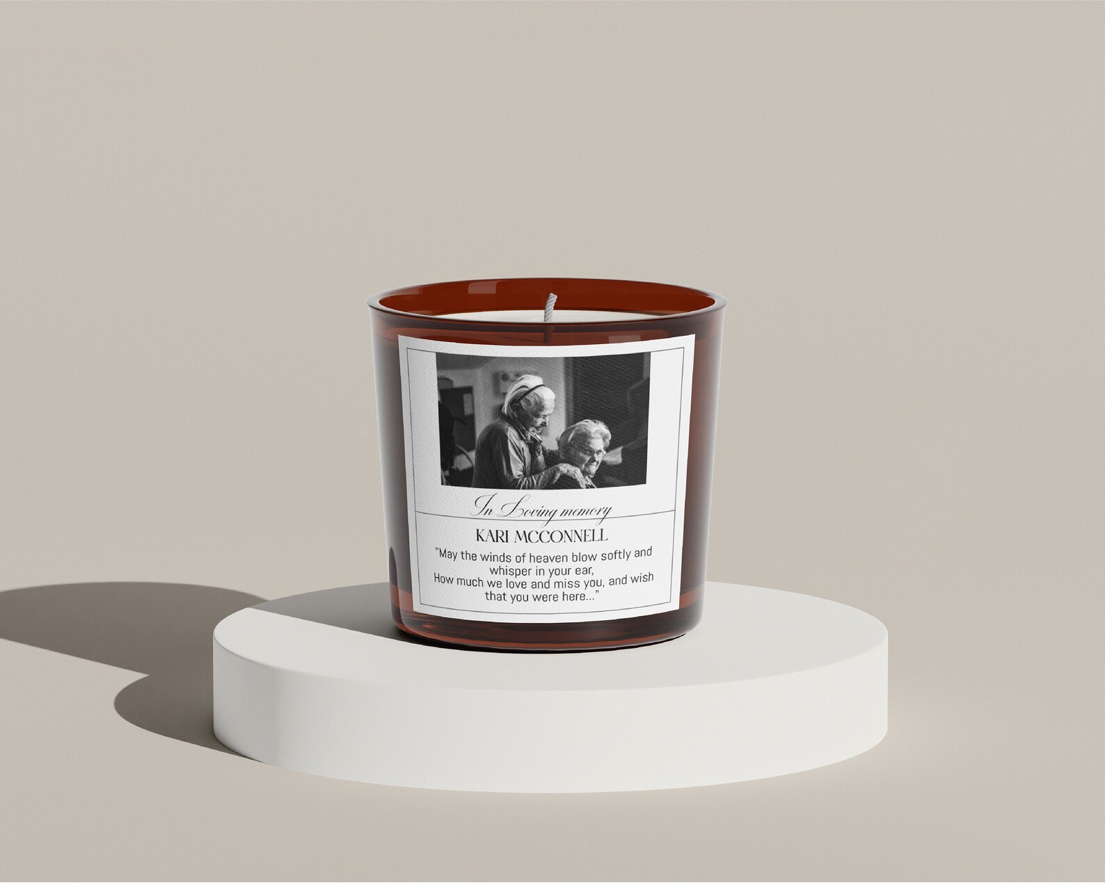 Editable in Loving Memory Gift Candle Label Template, Personalized Gift ...