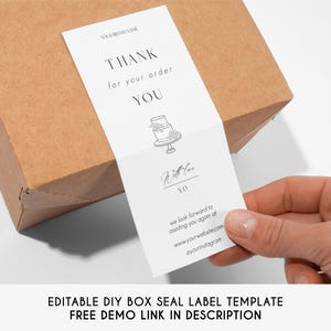 Editable Cake Box Seal Label Template, Custom Cake Box Sticker Template ...