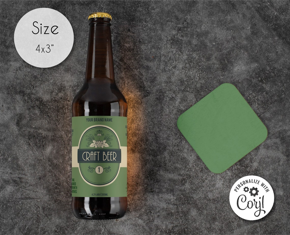 Editable Beer Bottle Label Template, Custom Beer Label, Home Brew Label ...