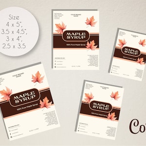 Editable Luxury Maple Syrup Label Template, Printable Homemade Maple ...