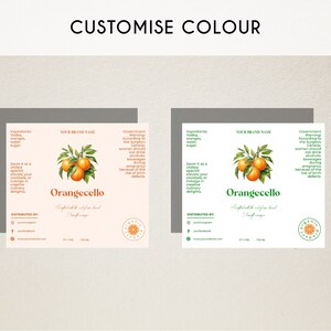 Luxury Orangecello Bottle Label Template: Editable DIY Design (digital ...