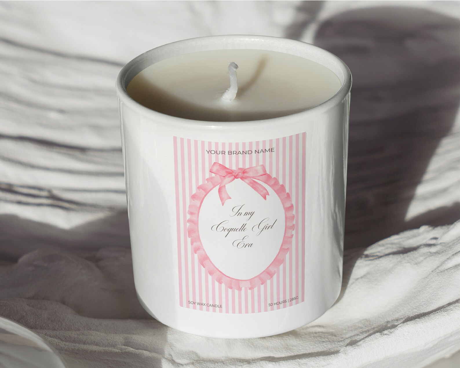 Editable in My Coquette Girl Era Candle Label Template, Printable Soft ...