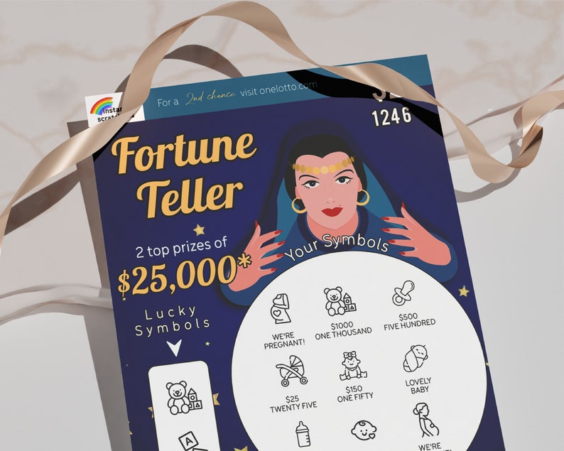 Editable Pregnancy Announcement Scratch-off Lottery Ticket Template ...