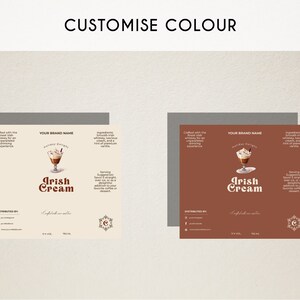 Editable Minimalist Irish Cream Bottle Label Template, Printable ...