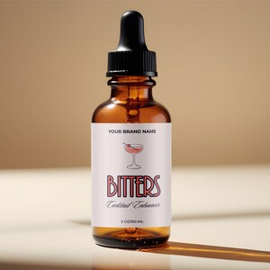 Editable Homemade Bitters Dropper Bottle Label Template, Printable ...
