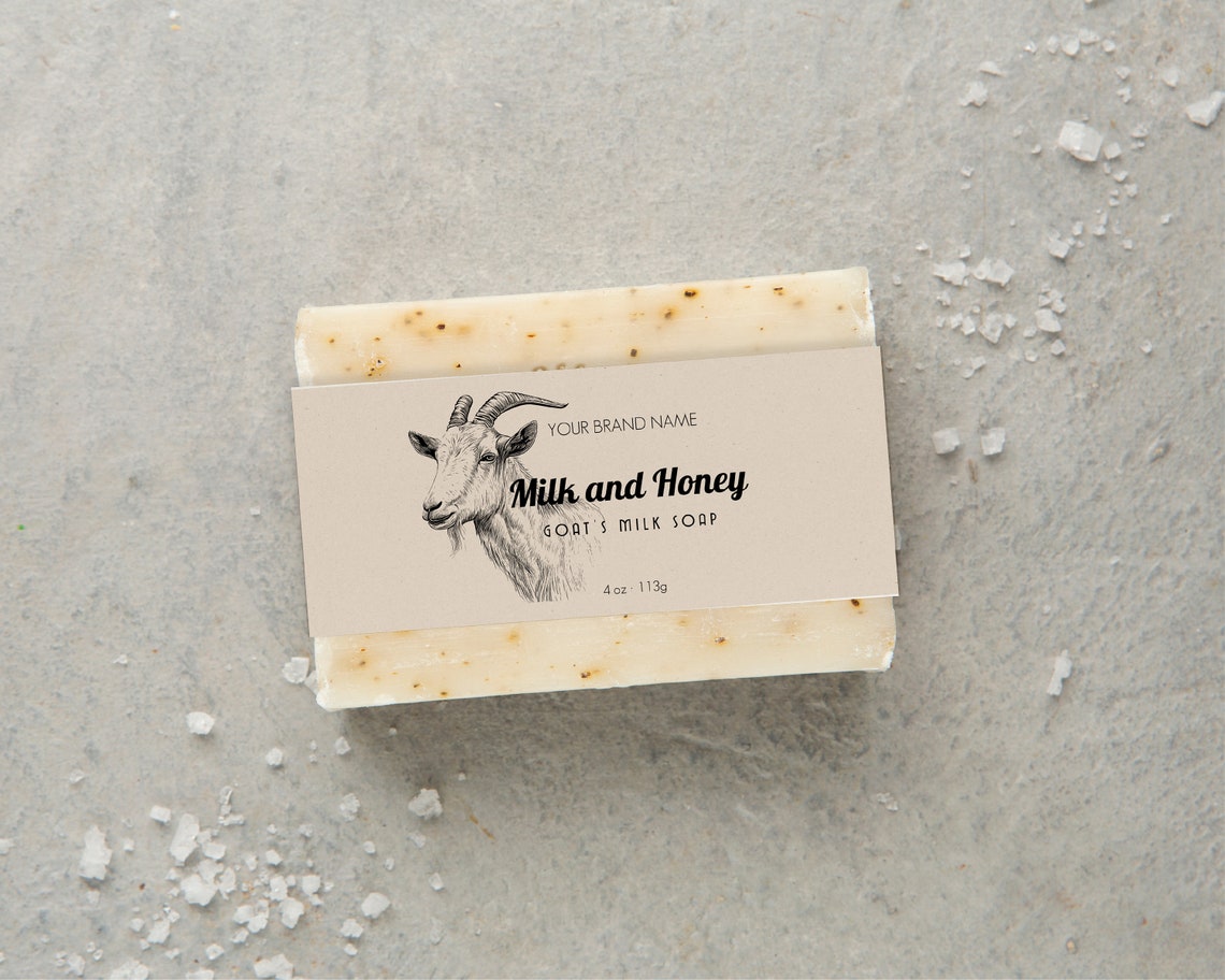 Editable Goat Milk Soap Label Template, Minimalist Goat's Milk Soap ...