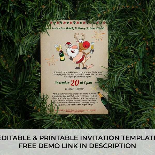 Funny Holiday Party Invitations - Etsy
