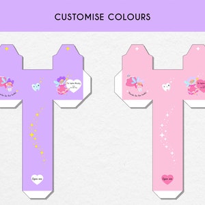 Editable Tooth Fairy Box Cut Out Template, Foldable Paper Dieline Tooth ...