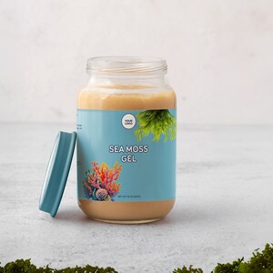 Editable Sea Moss Gel Label Template: Custom Superfood Jar Sticker ...