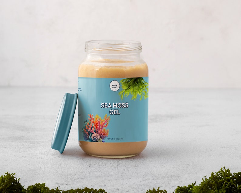 Editable Sea Moss Gel Label Template: Custom Superfood Jar Sticker ...