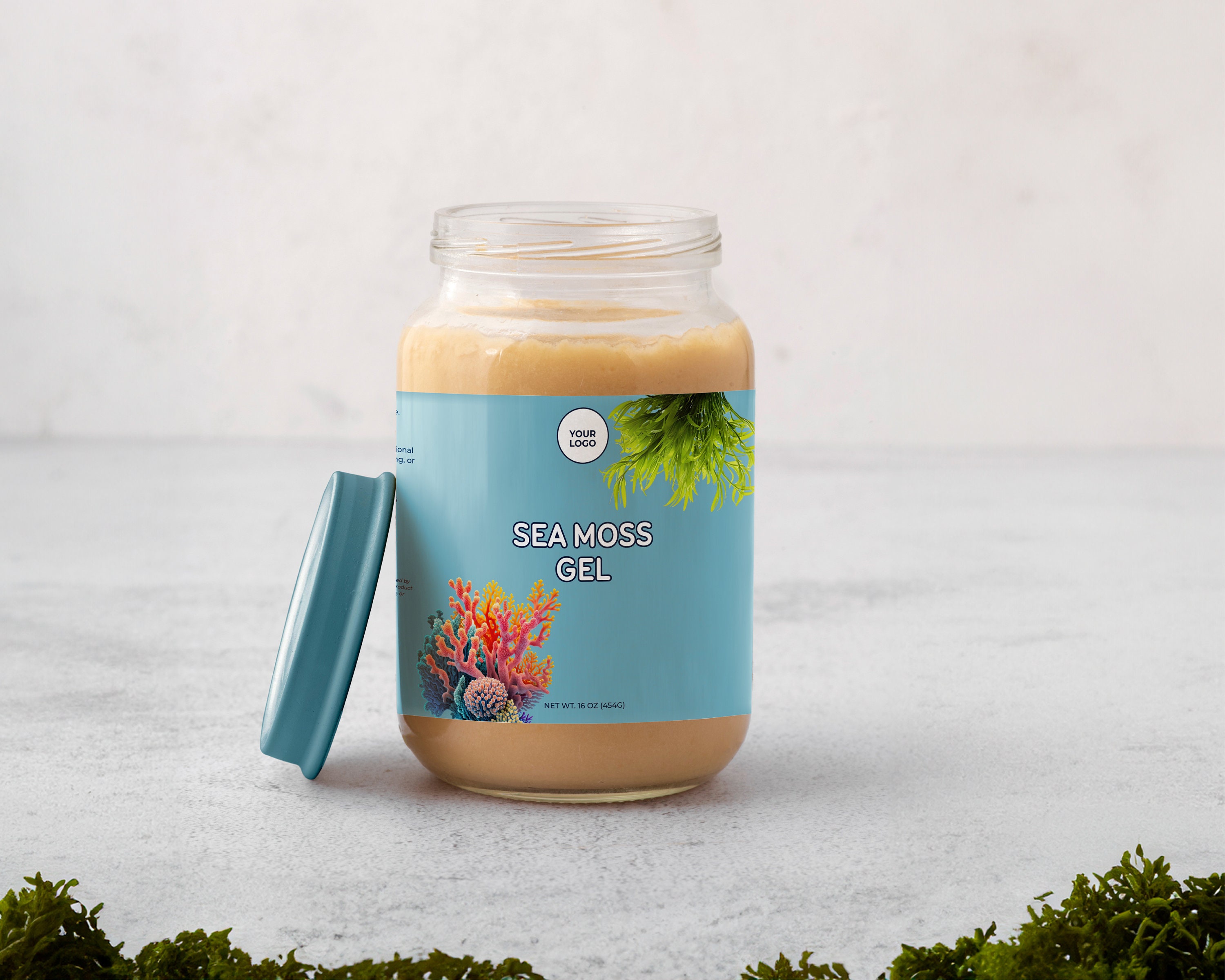 Editable Sea Moss Gel Label Template: Custom Superfood Jar Sticker ...