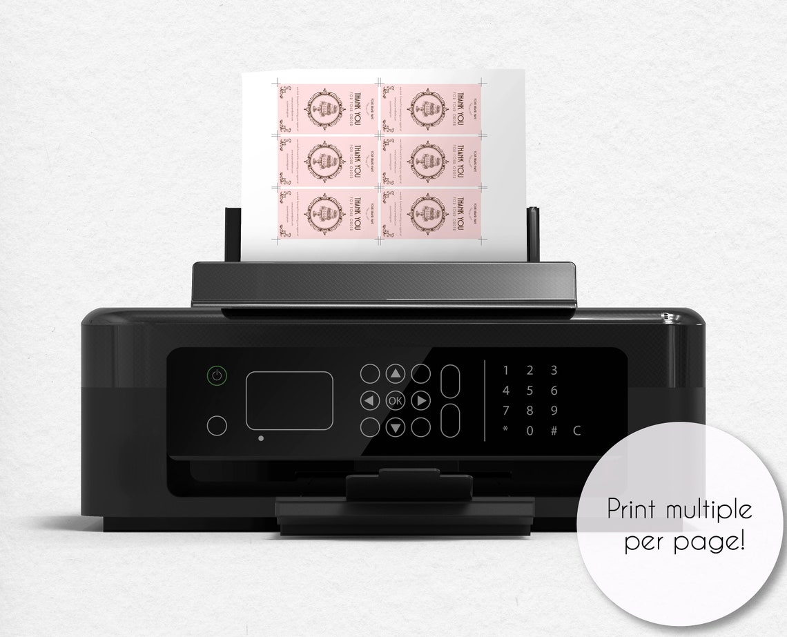 Editable Cake Box Seal Label Template, Printable Cake Box Sticker ...