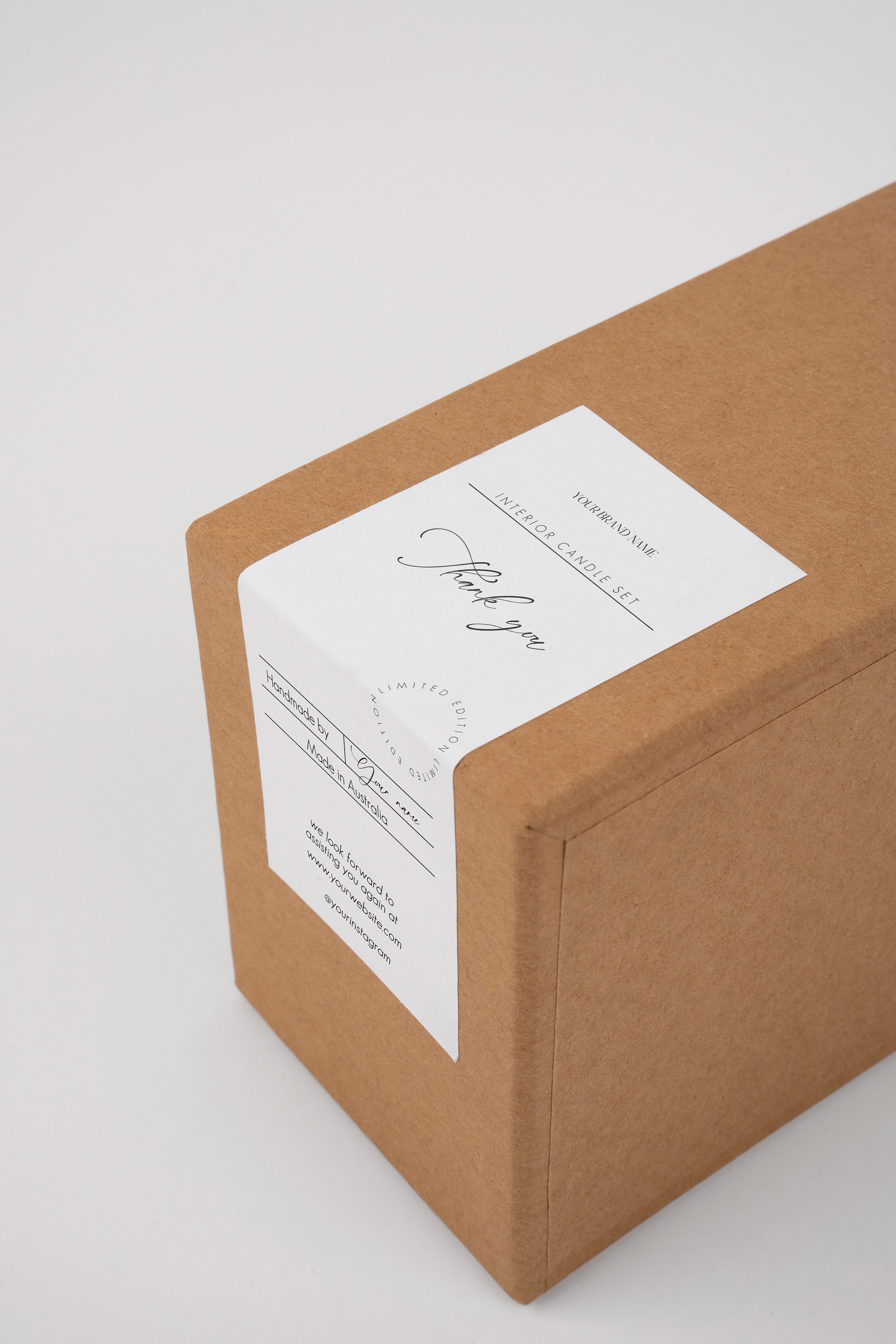 Editable Box Seal Label, Custom Box Sticker Template, Box Packaging ...