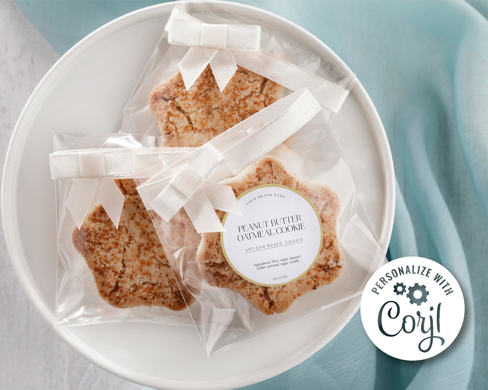 Editable Cookie Bakery Food Label Sticker Template, Custom Pastry ...