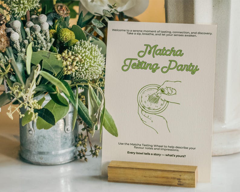 Editable Matcha Flavor Wheel Template: Matcha Tasting Party Printables ...