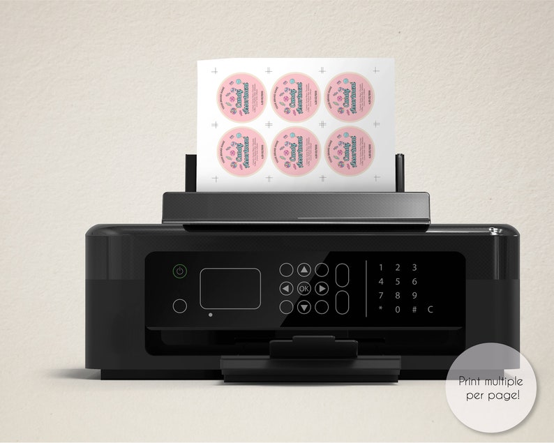 Editable Candy Assortment Round Label Template Printable - Etsy