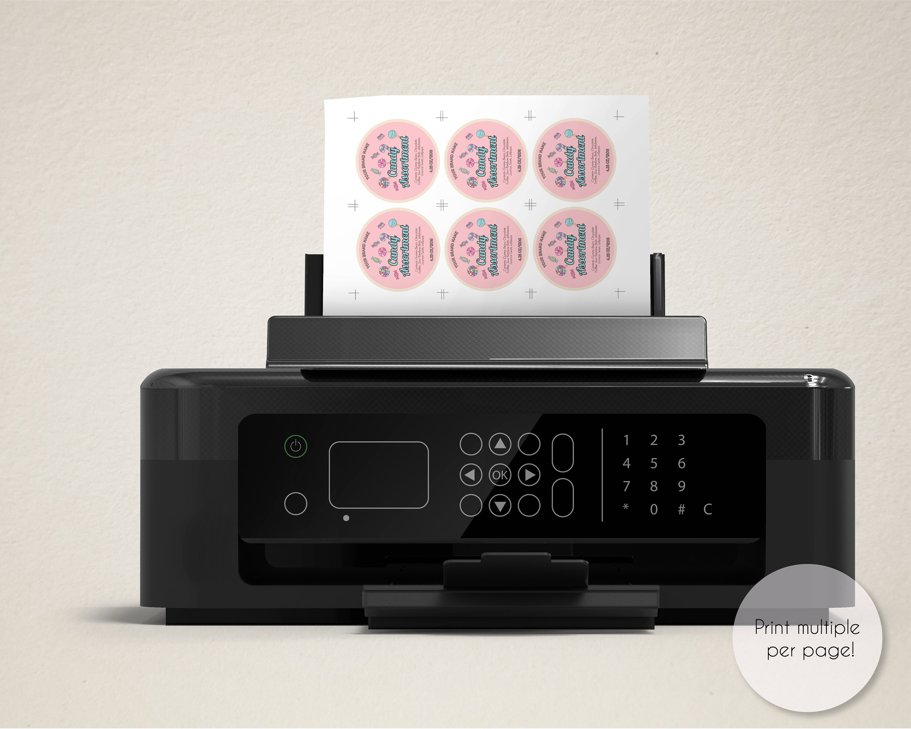 Editable Candy Assortment Round Label Template Printable - Etsy