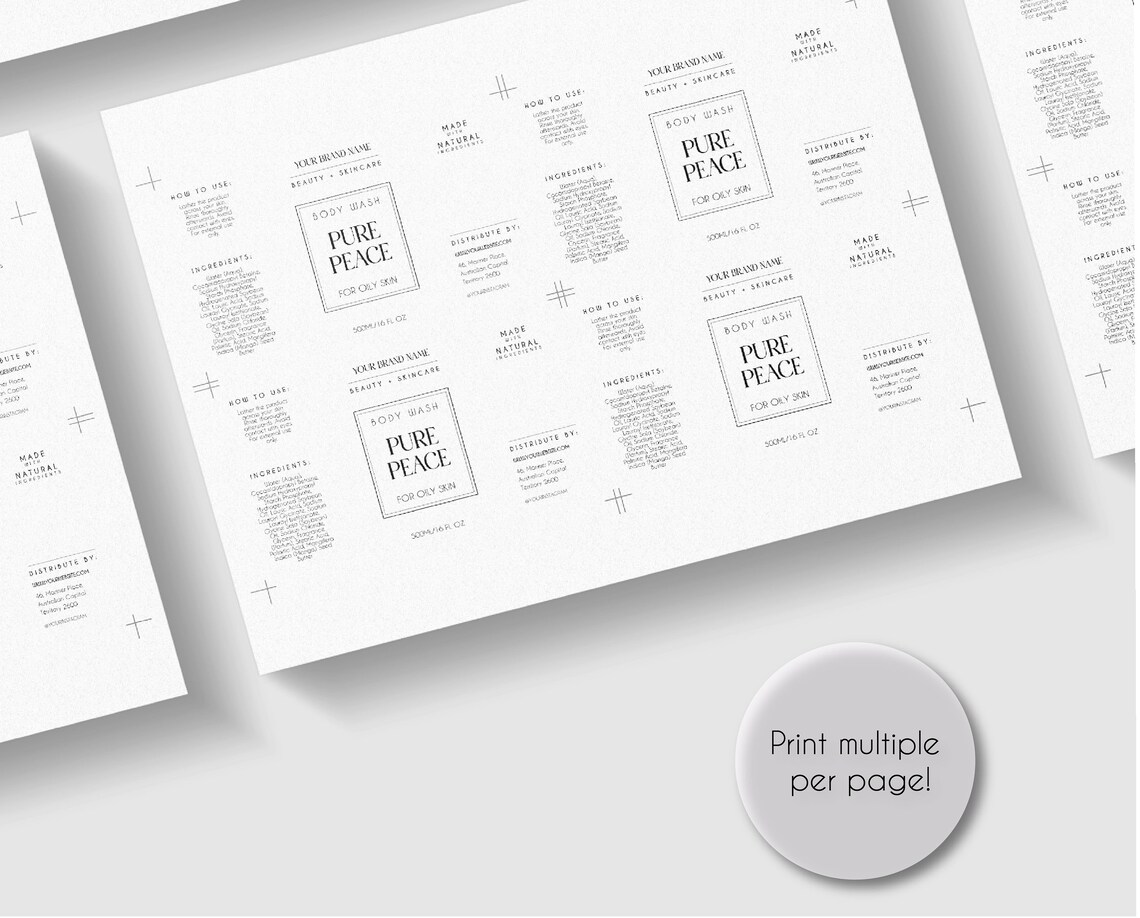 Editable Bath Product Label Template Printable Bath Product - Etsy