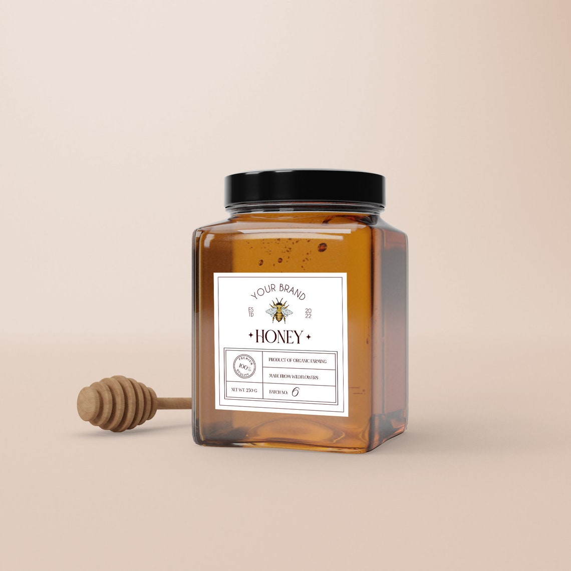 Printable Honey Jar Label Template, Editable Honey Jar Label Template ...