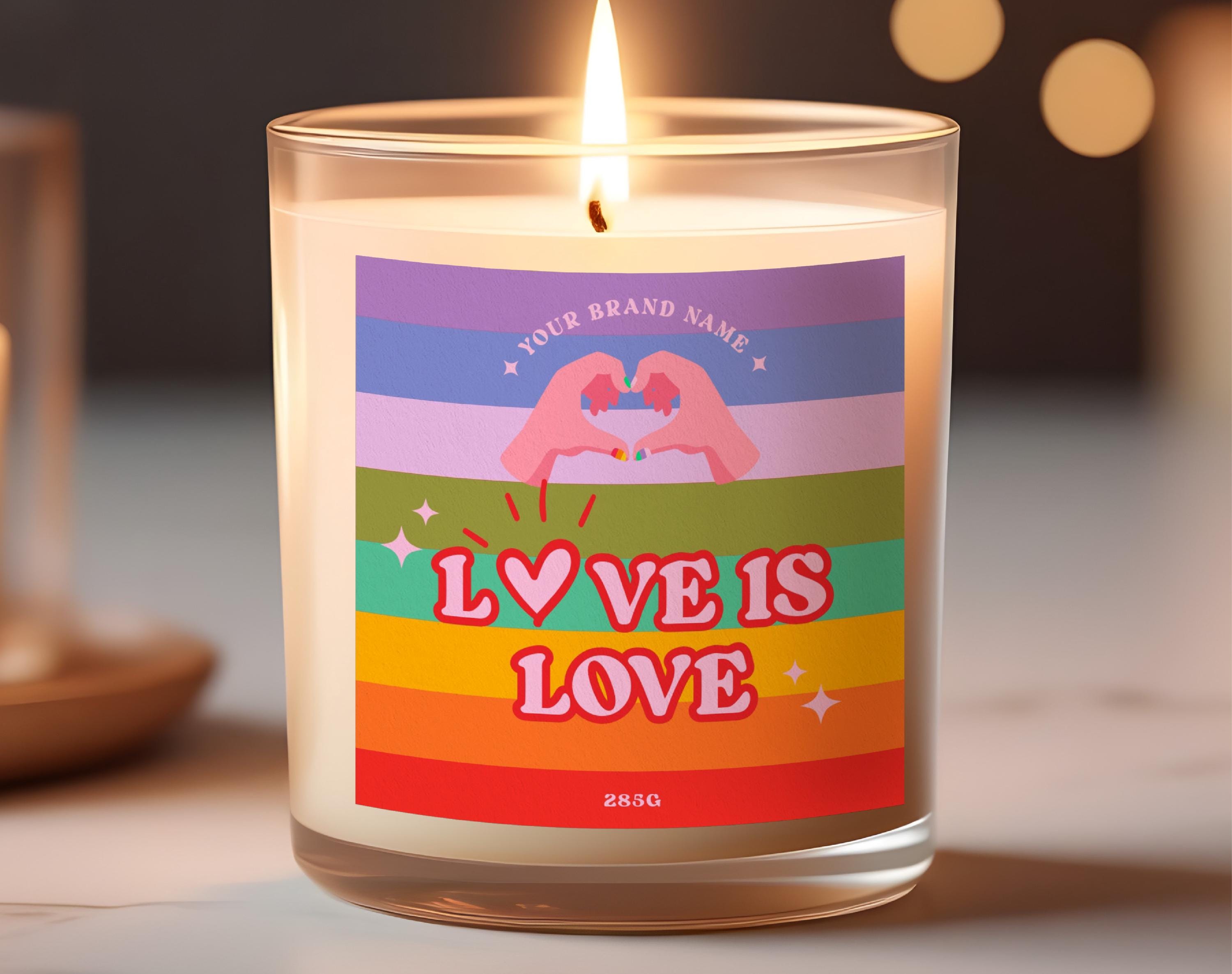 Editable LGBT Candle Label Template, Printable Pride Candle Sticker ...