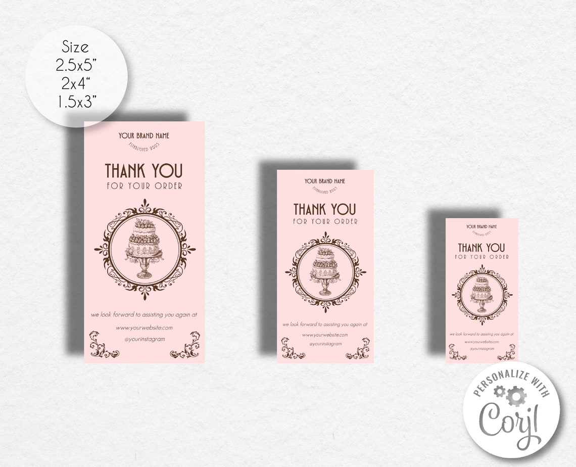 Editable Cake Box Seal Label Template, Printable Cake Box Sticker ...
