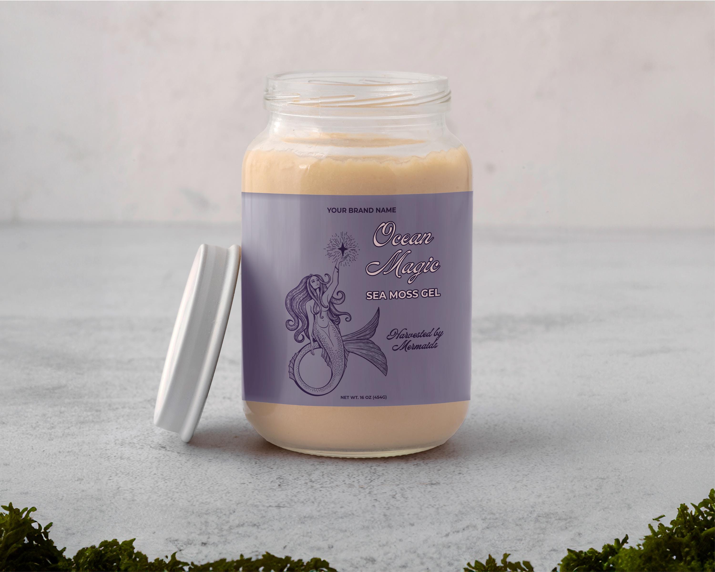 Editable Sea Moss Gel Label Template: Luxury Food Sticker (digital ...