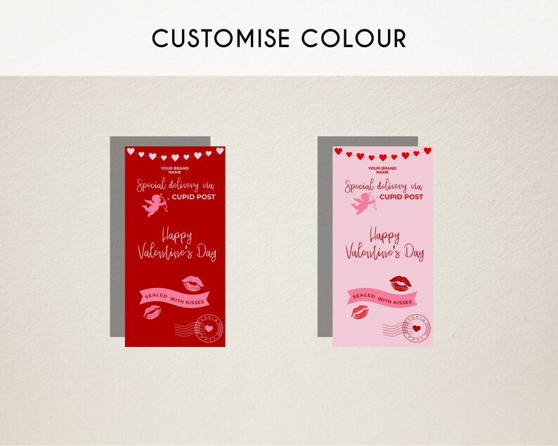 Editable Valentine's Day Box Seal Label Template, Printable Luxury ...
