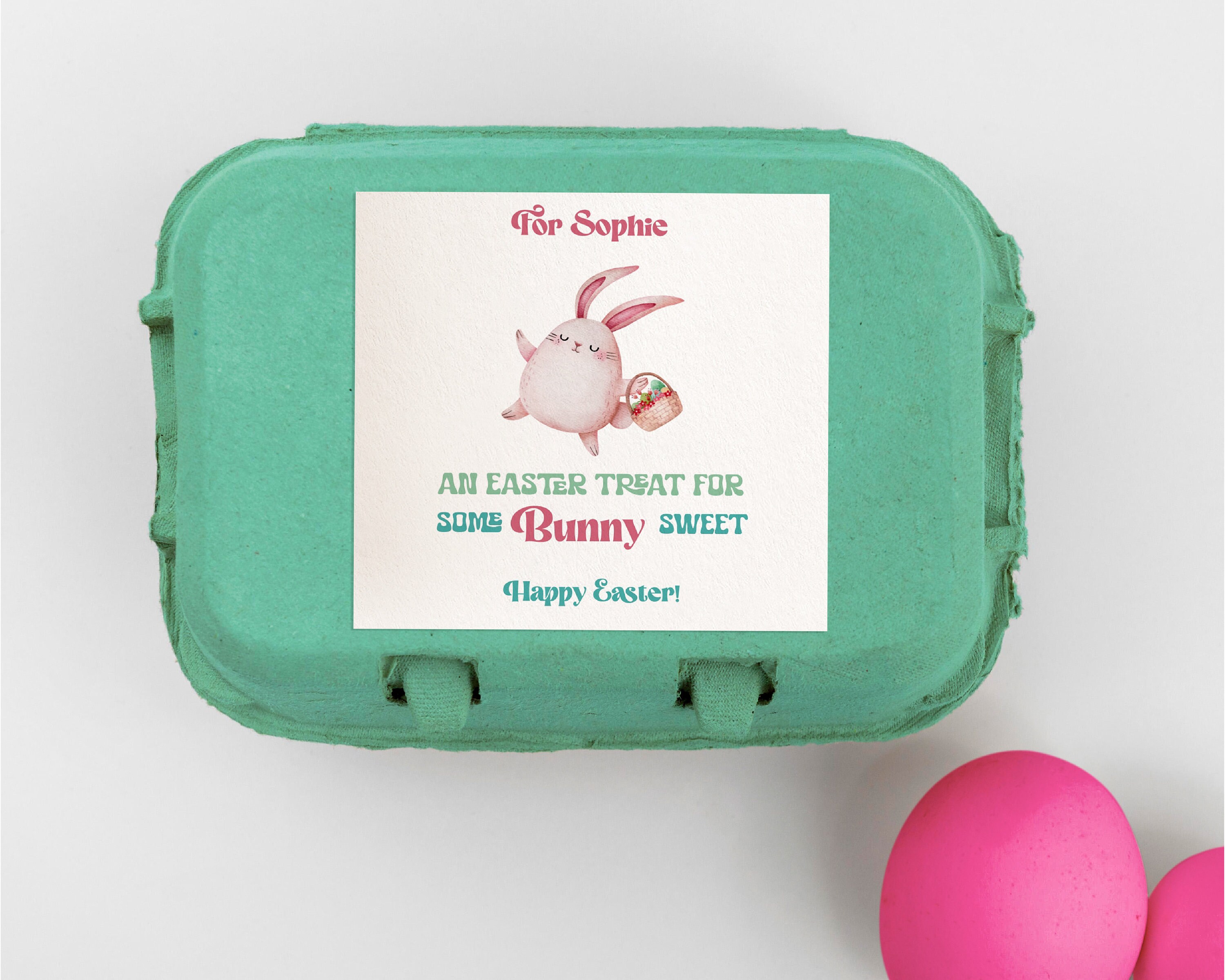 Editable Easter Egg Carton Label Template, Printable Custom Easter Gift ...