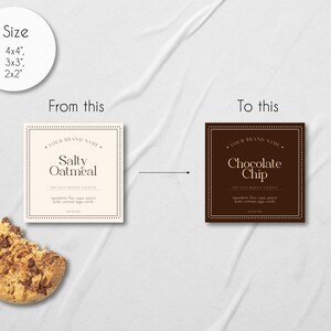 Editable Cookie Label Sticker Template, Custom Bakery Pastry Sticker ...