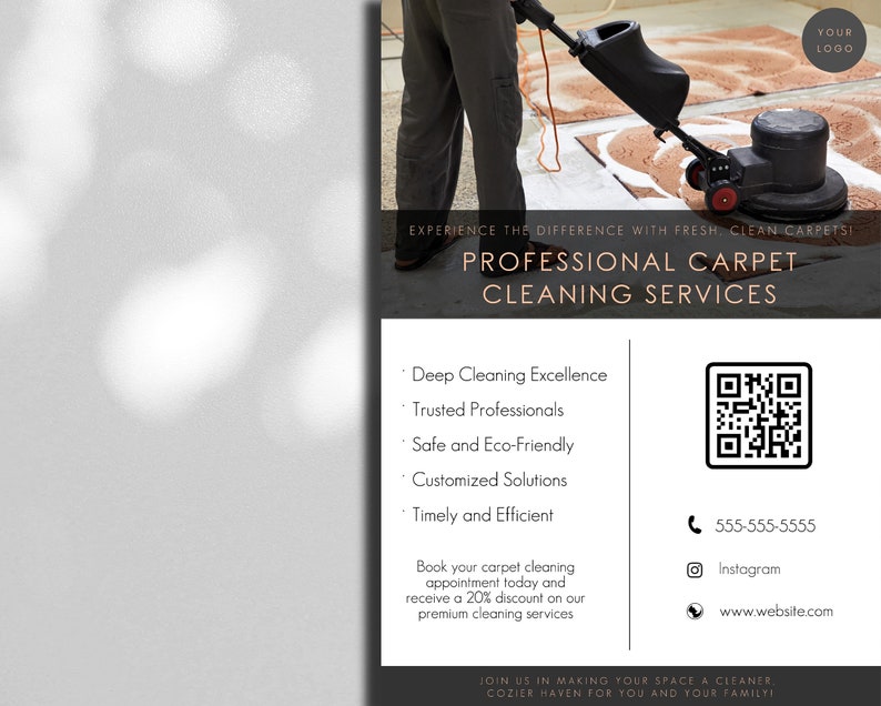 Editable Carpet Cleaning Flyer Template, Custom Carpet Cleaning ...