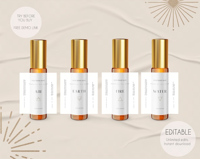 Editable Hair Growth Oil Label Template, Printable Minimalist Hair Oil ...