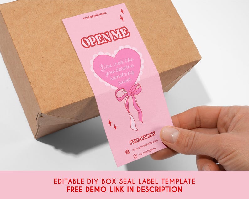 Editable Playful Box Seal Label Template, Printable Dessert Box Sticker ...