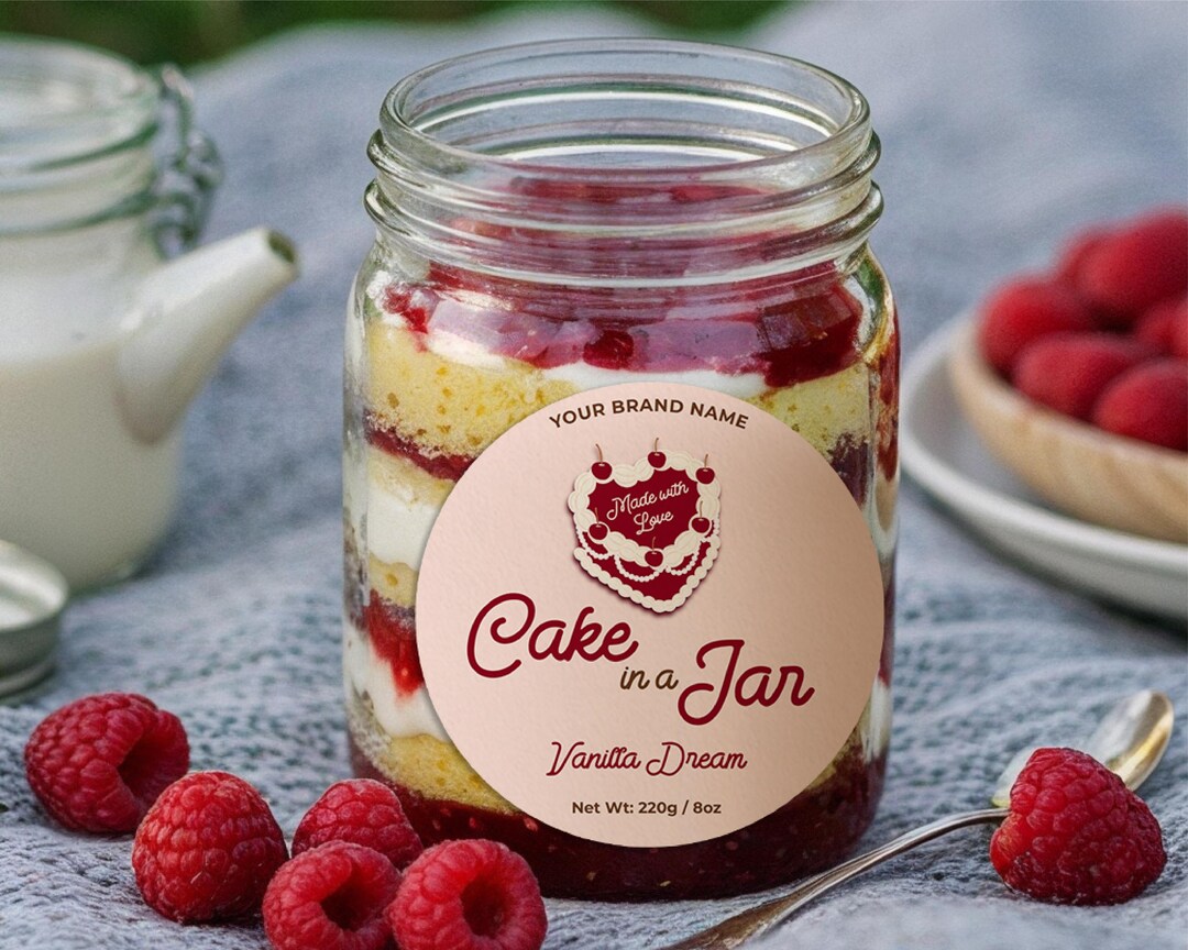 Editable Cake Jar Label Template: Vintage Coquette Packaging (instant ...