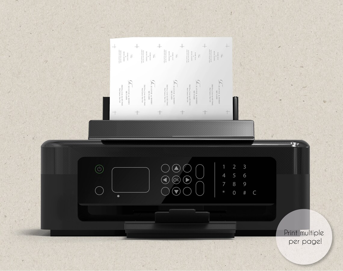 Editable Minimalist Wrap Around Label Template for Envelope - Etsy