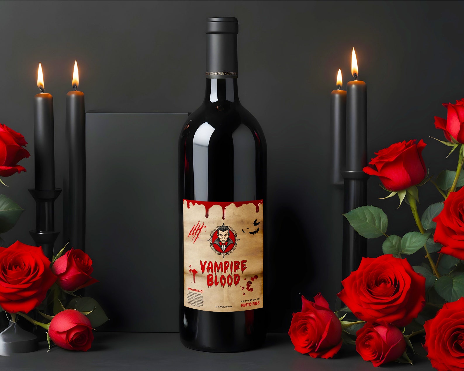 Editable Vampire Blood Wine Bottle Label Template, Printable Halloween ...
