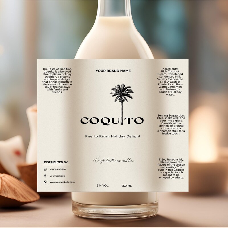 Coquito Labels - Etsy