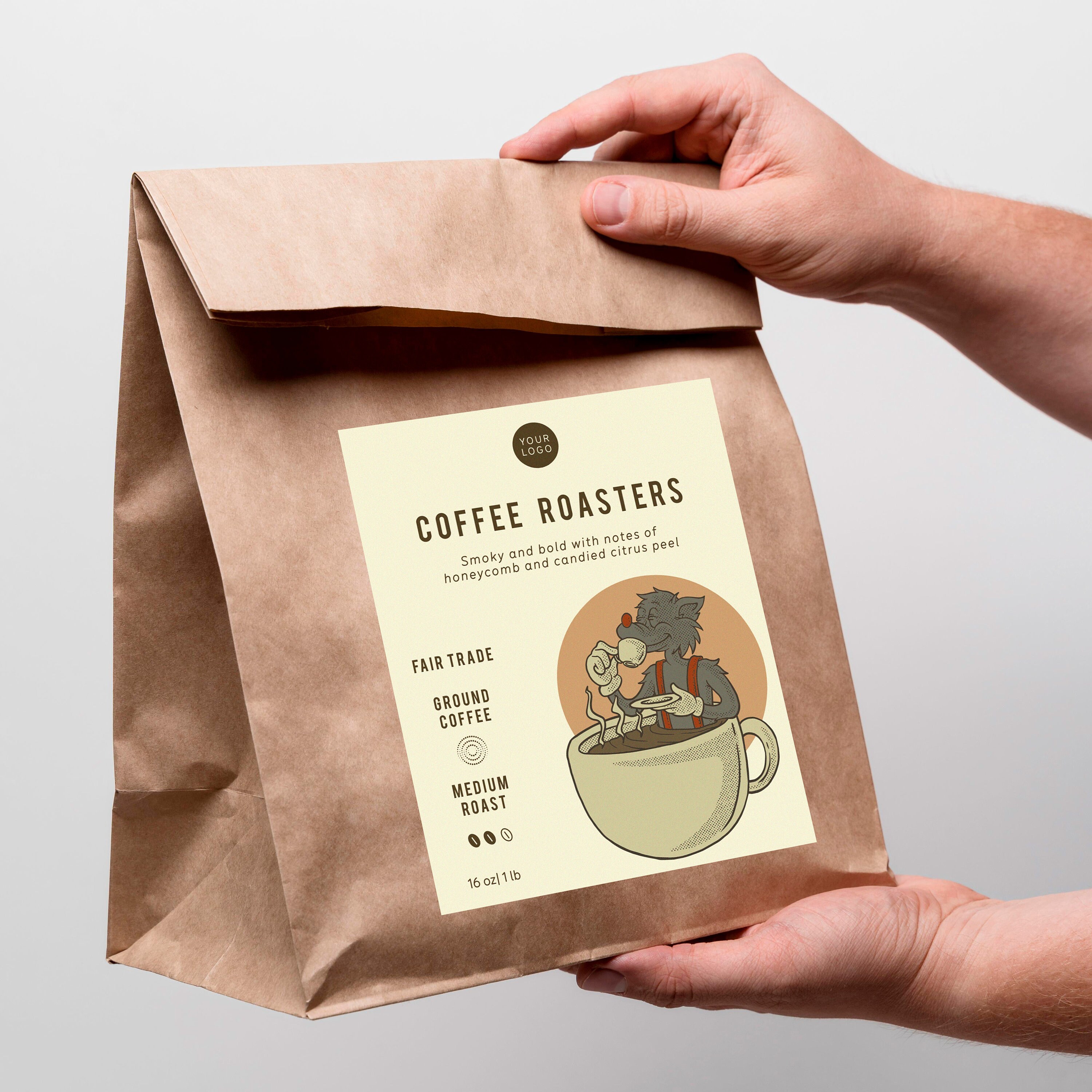 Editable Modern Coffee Bag Label Template Customizable Coffee - Etsy ...