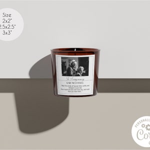 Editable in Loving Memory Gift Candle Label Template, Personalized Gift ...
