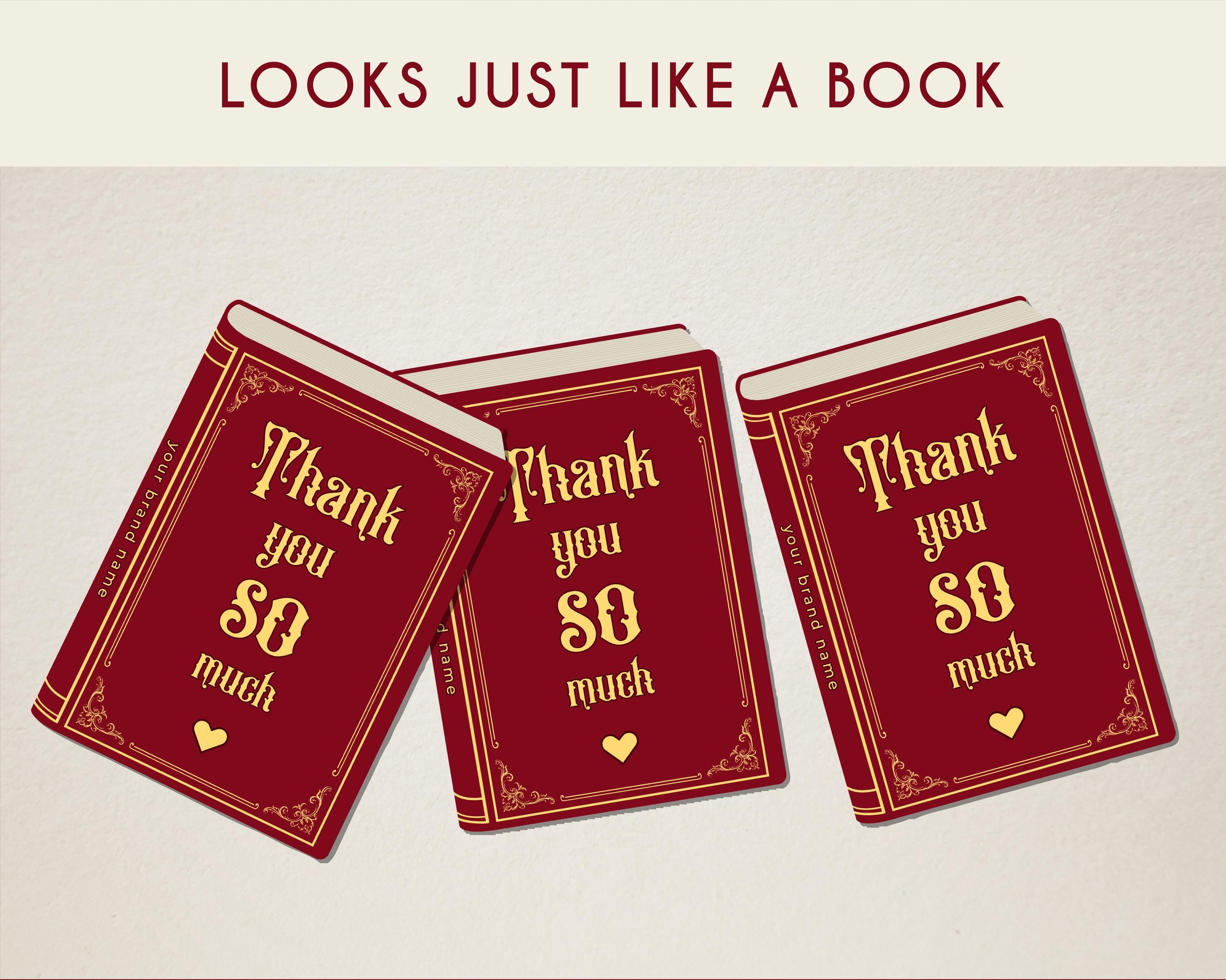 Editable Book Thank You Card Template: Booklover Order Insert (digital ...