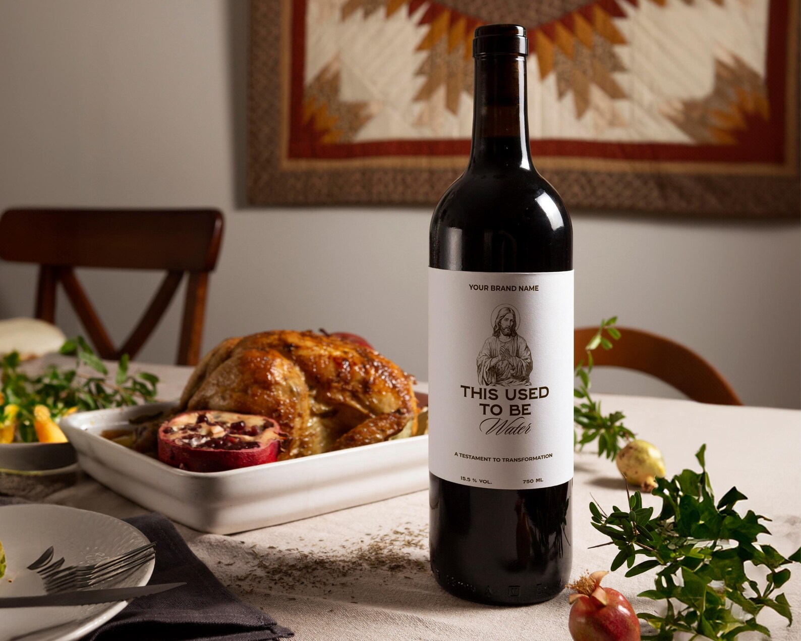 Editable Christian Wine Label Template, Printable Jesus Wine Bottle ...