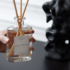 Editable Reed Diffuser Label Template: Minimalist Design (digital ...